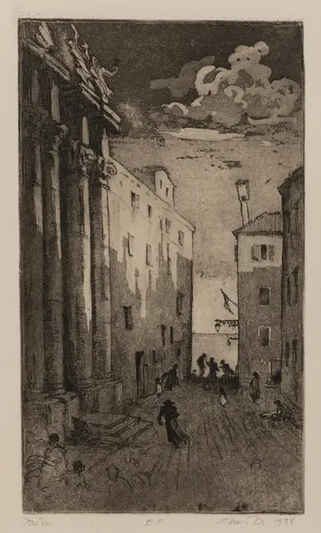 Stortingets kunstsamling - Chrix Dahl: Veneziansk gate