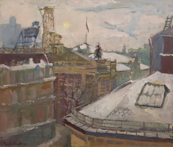 Stortingets kunstsamling - Ruth Krefting: Kranselag på stortingsbygget